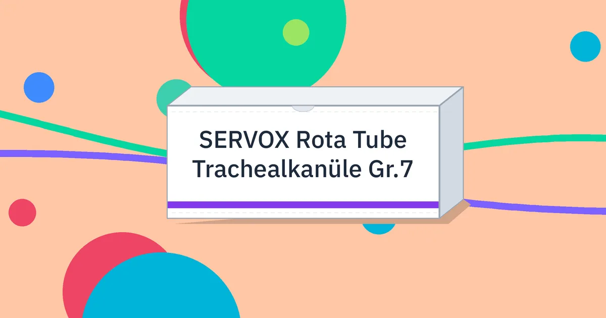 Symbolbild: Packung mit der Aufschrift SERVOX Rota Tube Trachealkanüle Gr.7 (PZN 09332910) – Verfügbarkeit und Bezug in Apotheken in Frankfurt am Main