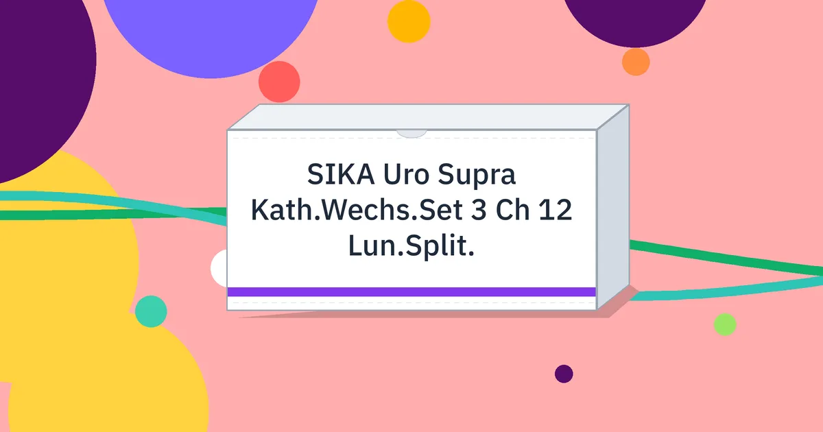 Symbolbild: Packung mit der Aufschrift SIKA Uro Supra Kath.Wechs.Set 3 Ch 12 Lun.Split. (PZN 03409416) – Verfügbarkeit und Bezug in Apotheken in Frankfurt am Main