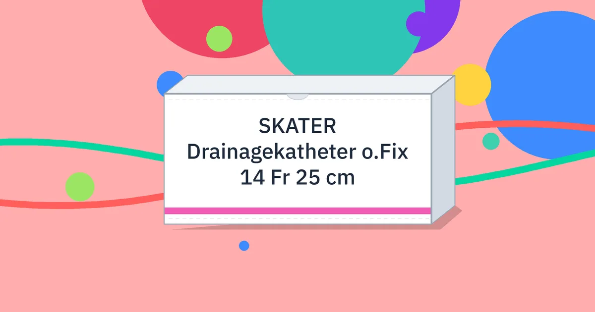 Symbolbild: Packung mit der Aufschrift SKATER Drainagekatheter o.Fix 14 Fr 25 cm (PZN 06769552) – Verfügbarkeit und Bezug in Apotheken in Frankfurt am Main