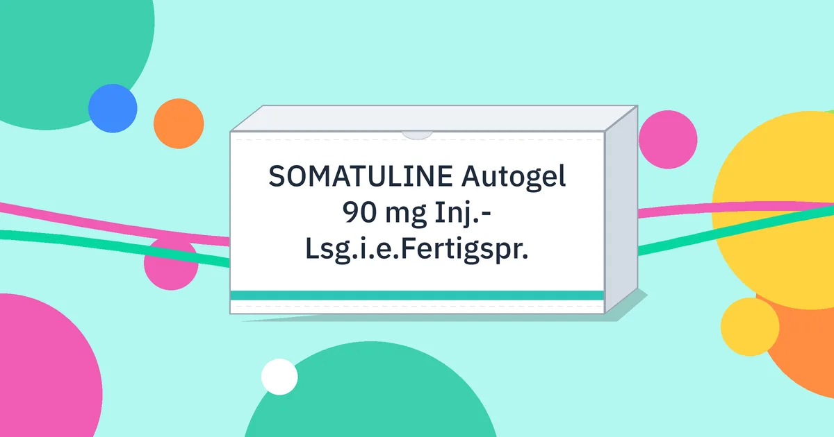 Symbolbild: Packung mit der Aufschrift SOMATULINE Autogel 90 mg Inj.-Lsg.i.e.Fertigspr. (PZN 19440546) – Verfügbarkeit und Bezug in Apotheken in Frankfurt am Main
