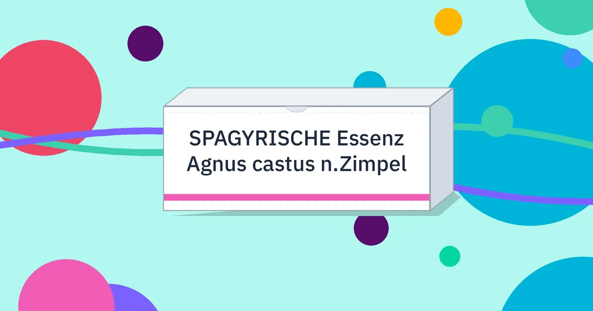 Symbolbild: Packung mit der Aufschrift SPAGYRISCHE Essenz Agnus castus n.Zimpel (PZN 00915484) – Verfügbarkeit und Bezug in Apotheken in Frankfurt am Main