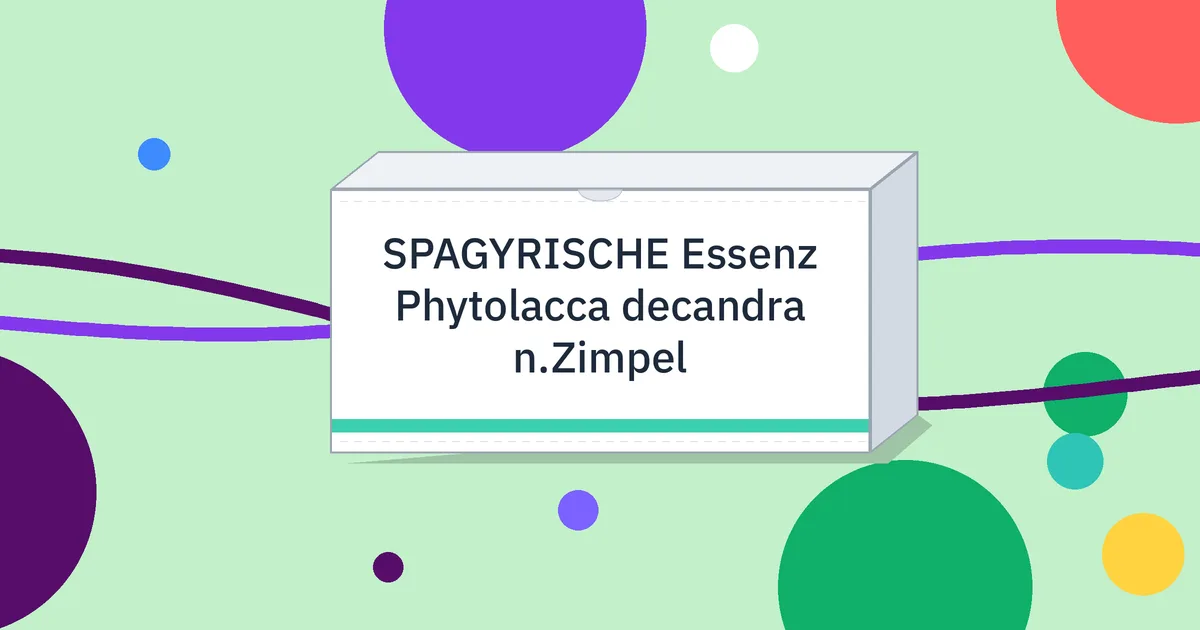 Symbolbild: Packung mit der Aufschrift SPAGYRISCHE Essenz Phytolacca decandra n.Zimpel (PZN 00917419) – Verfügbarkeit und Bezug in Apotheken in Frankfurt am Main
