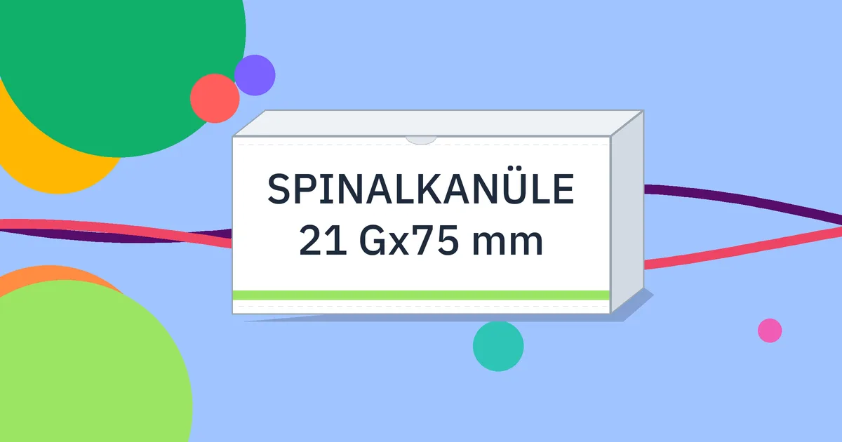 Symbolbild: Packung mit der Aufschrift SPINALKANÜLE 21 Gx75 mm (PZN 12339459) – Verfügbarkeit und Bezug in Apotheken in Frankfurt am Main