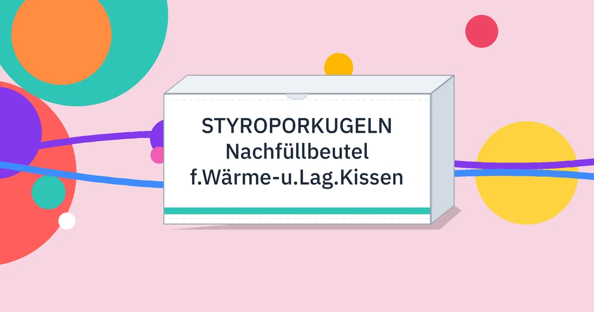 Symbolbild: Packung mit der Aufschrift STYROPORKUGELN Nachfüllbeutel f.Wärme-u.Lag.Kissen (PZN 16147691) – Verfügbarkeit und Bezug in Apotheken in Frankfurt am Main