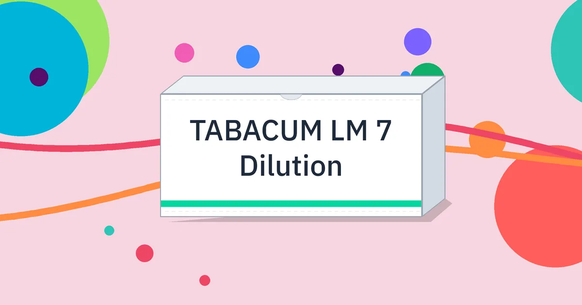 Symbolbild: Packung mit der Aufschrift TABACUM LM 7 Dilution (PZN 13212531) – Verfügbarkeit und Bezug in Apotheken in Frankfurt am Main