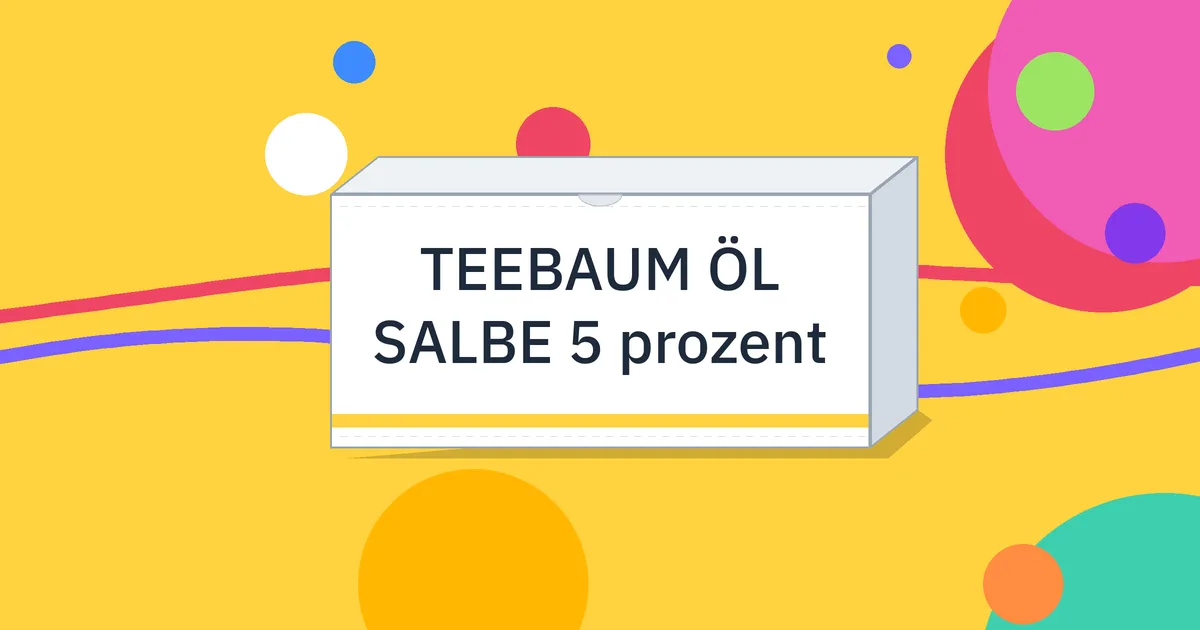 Symbolbild: Packung mit der Aufschrift TEEBAUM ÖL SALBE 5 prozent (PZN 16573057) – Verfügbarkeit und Bezug in Apotheken in Frankfurt am Main