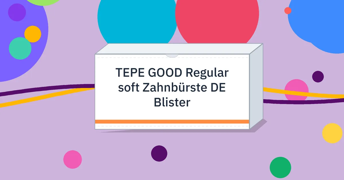 Symbolbild: Packung mit der Aufschrift TEPE GOOD Regular soft Zahnbürste DE Blister (PZN 14273486) – Verfügbarkeit und Bezug in Apotheken in Frankfurt am Main