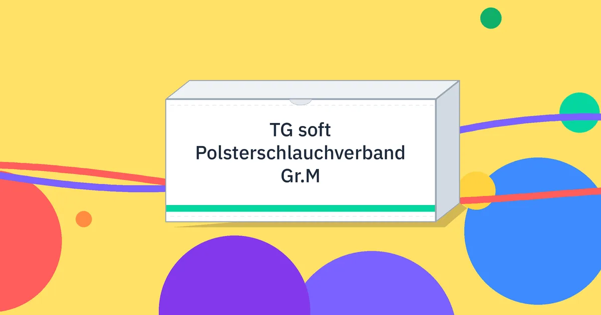 Symbolbild: Packung mit der Aufschrift TG soft Polsterschlauchverband Gr.M (PZN 17937981) – Verfügbarkeit und Bezug in Apotheken in Frankfurt am Main