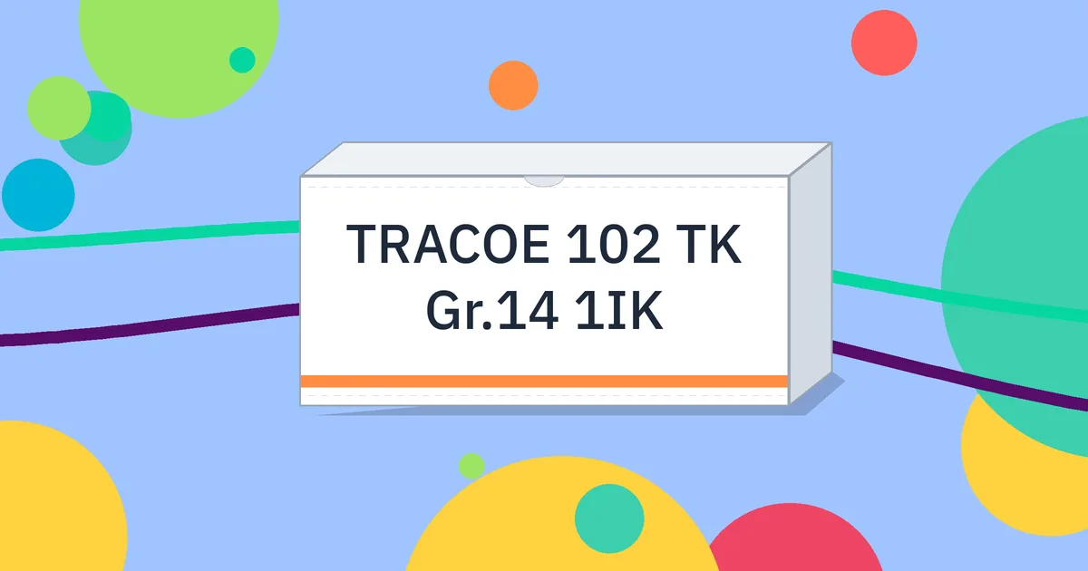 Symbolbild: Packung mit der Aufschrift TRACOE 102 TK Gr.14 1IK (PZN 17194623) – Verfügbarkeit und Bezug in Apotheken in Frankfurt am Main