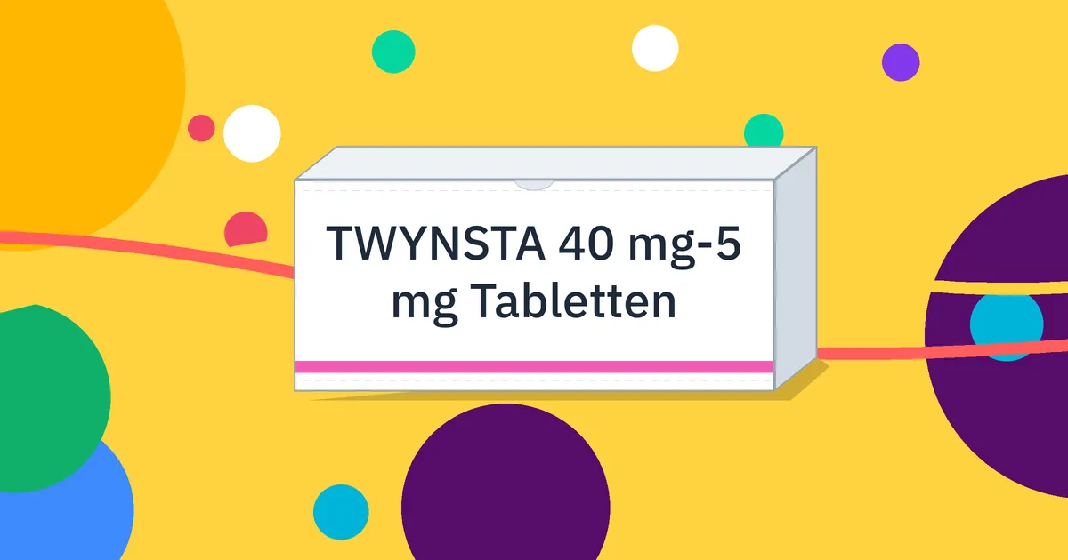 Symbolbild: Packung mit der Aufschrift TWYNSTA 40 mg-5 mg Tabletten (PZN 16511702) – Verfügbarkeit und Bezug in Apotheken in Frankfurt am Main