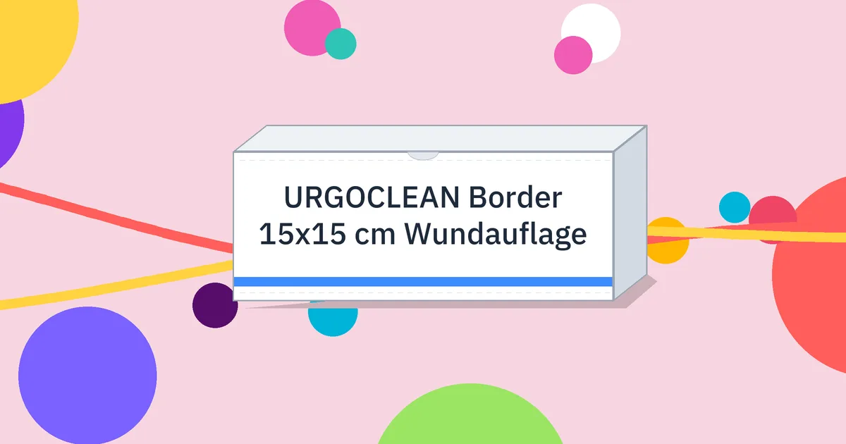 Symbolbild: Packung mit der Aufschrift URGOCLEAN Border 15x15 cm Wundauflage (PZN 19538417) – Verfügbarkeit und Bezug in Apotheken in Frankfurt am Main