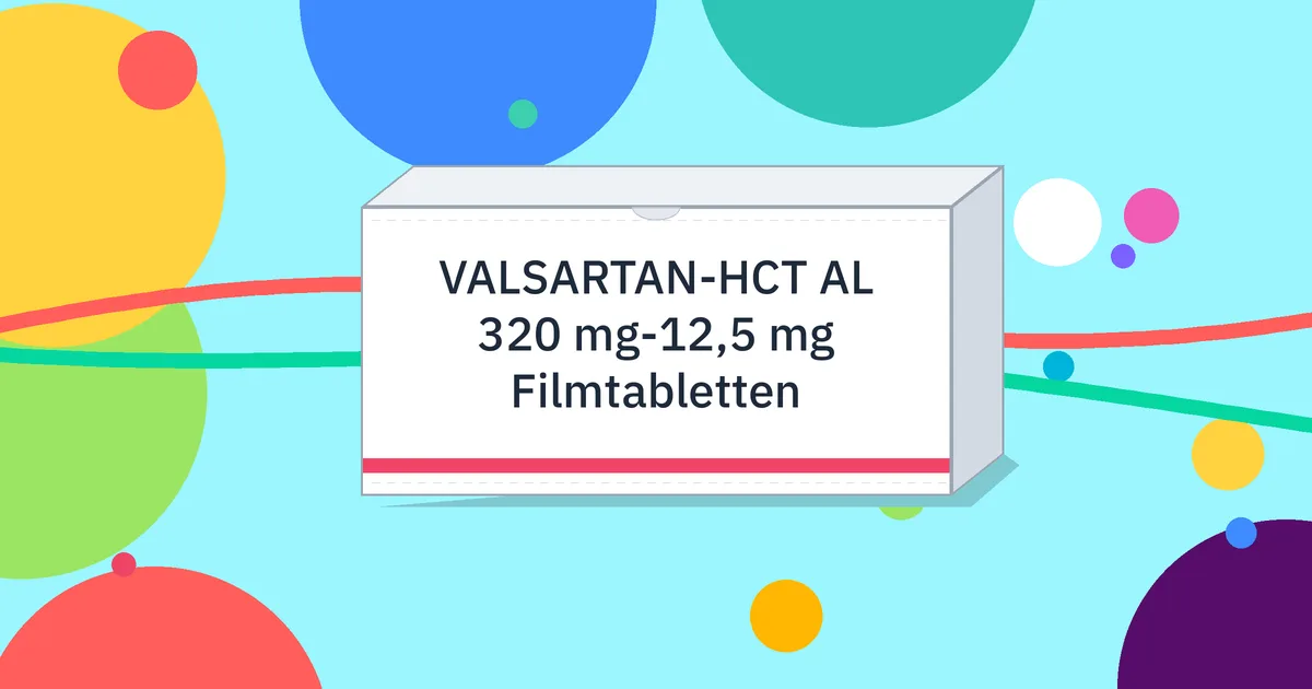 Symbolbild: Packung mit der Aufschrift VALSARTAN-HCT AL 320 mg-12,5 mg Filmtabletten (PZN 07758579) – Verfügbarkeit und Bezug in Apotheken in Frankfurt am Main