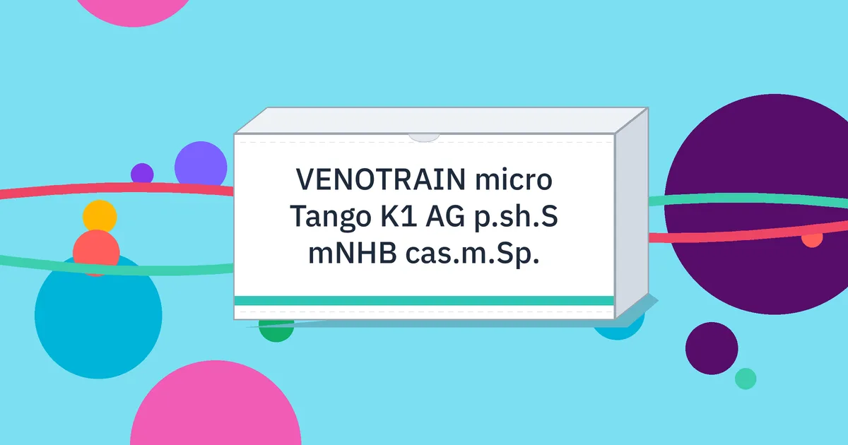 Symbolbild: Packung mit der Aufschrift VENOTRAIN micro Tango K1 AG p.sh.S mNHB cas.m.Sp. (PZN 20763622) – Verfügbarkeit und Bezug in Apotheken in Frankfurt am Main