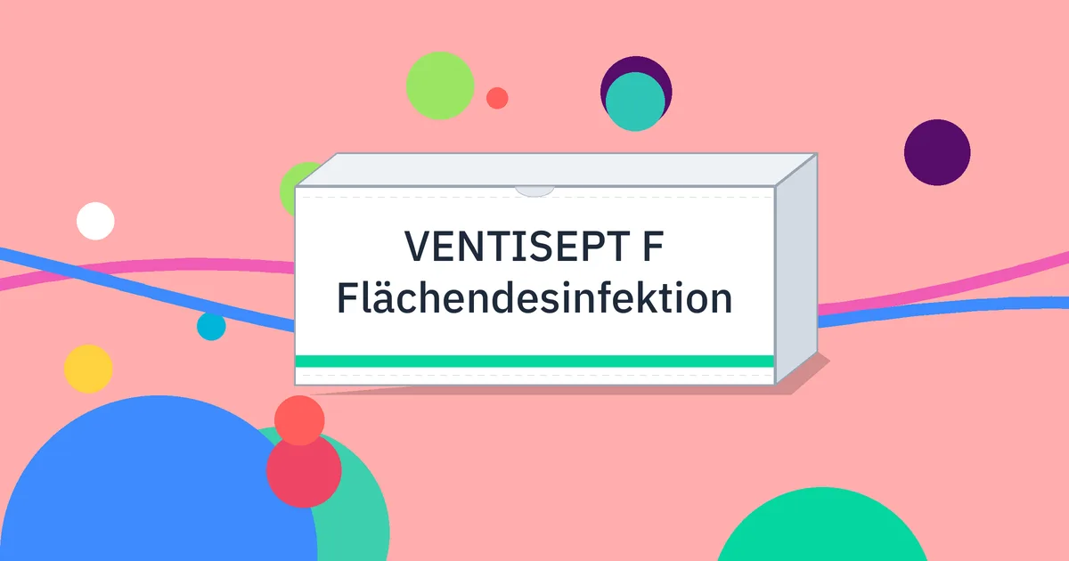 Symbolbild: Packung mit der Aufschrift VENTISEPT F Flächendesinfektion (PZN 06921072) – Verfügbarkeit und Bezug in Apotheken in Frankfurt am Main