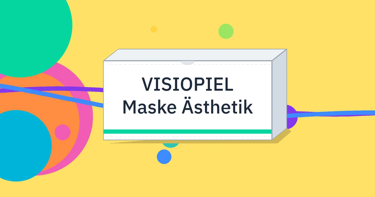 Symbolbild: Packung mit der Aufschrift VISIOPIEL Maske Ästhetik (PZN 13912085) – Verfügbarkeit und Bezug in Apotheken in Frankfurt am Main