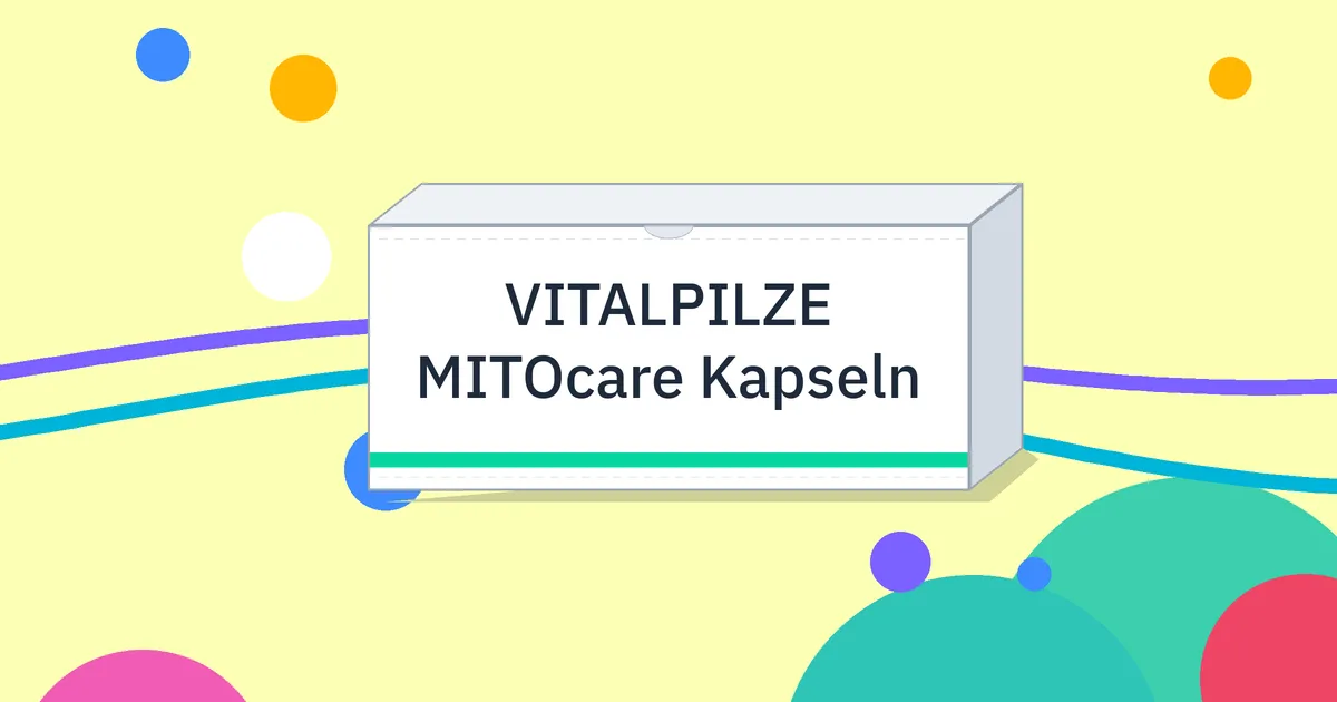 Symbolbild: Packung mit der Aufschrift VITALPILZE MITOcare Kapseln (PZN 10343824) – Verfügbarkeit und Bezug in Apotheken in Frankfurt am Main