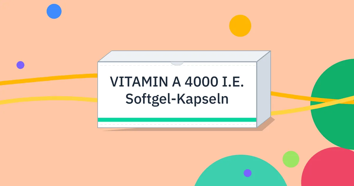 Symbolbild: Packung mit der Aufschrift VITAMIN A 4000 I.E. Softgel-Kapseln (PZN 19480899) – Verfügbarkeit und Bezug in Apotheken in Frankfurt am Main
