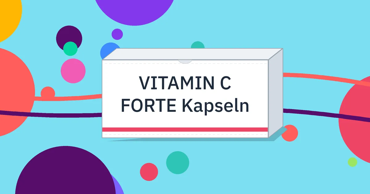 Symbolbild: Packung mit der Aufschrift VITAMIN C FORTE Kapseln (PZN 19100365) – Verfügbarkeit und Bezug in Apotheken in Frankfurt am Main