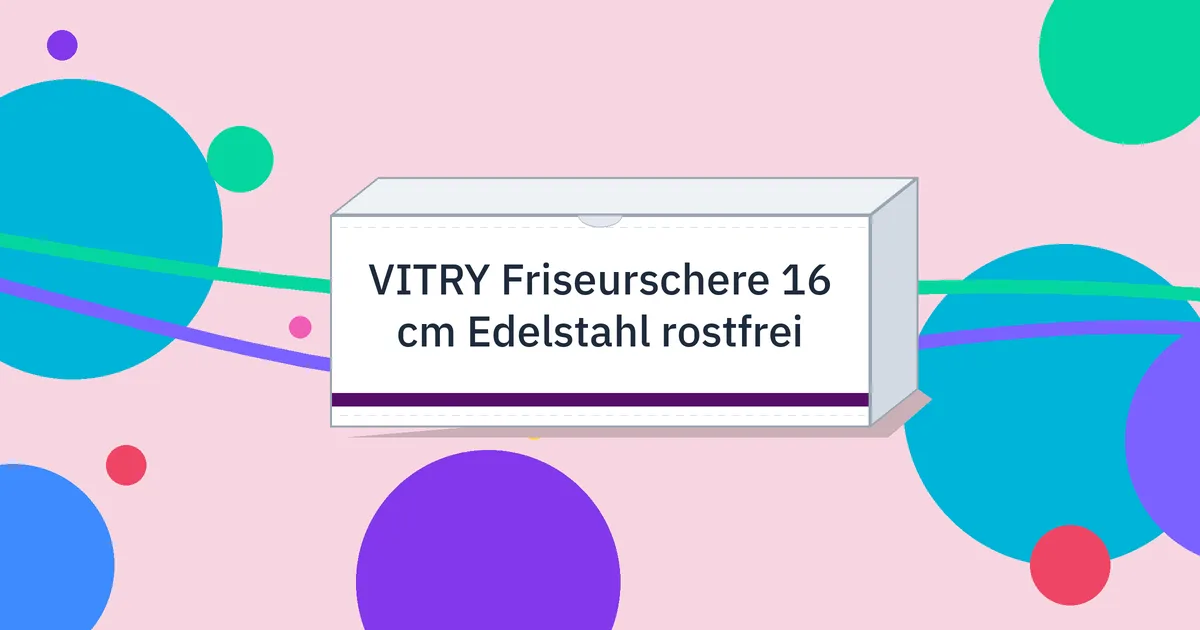 Symbolbild: Packung mit der Aufschrift VITRY Friseurschere 16 cm Edelstahl rostfrei (PZN 14306056) – Verfügbarkeit und Bezug in Apotheken in Frankfurt am Main