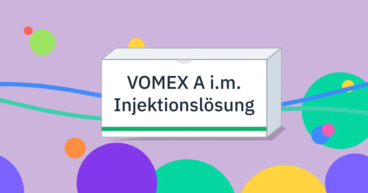Symbolbild: Packung mit der Aufschrift VOMEX A i.m. Injektionslösung (PZN 01116383) – Verfügbarkeit und Bezug in Apotheken in Frankfurt am Main