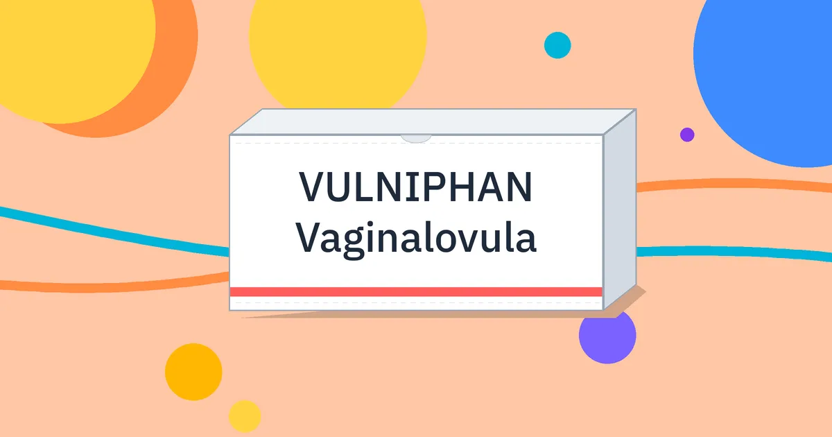 Symbolbild: Packung mit der Aufschrift VULNIPHAN Vaginalovula (PZN 02727841) – Verfügbarkeit und Bezug in Apotheken in Frankfurt am Main