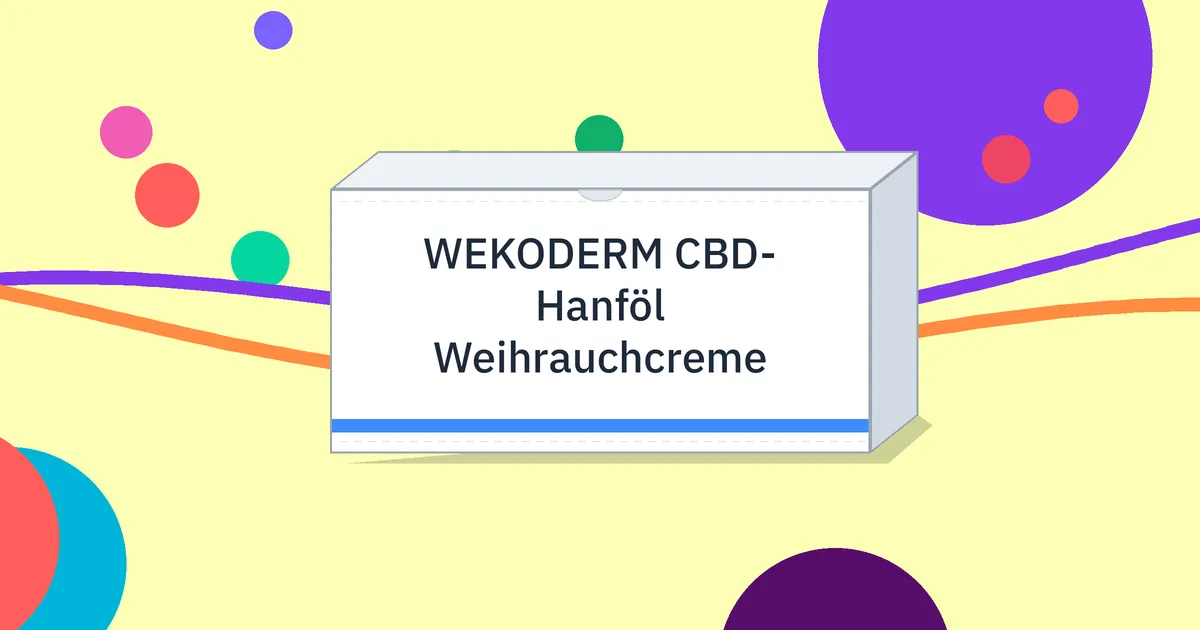 Symbolbild: Packung mit der Aufschrift WEKODERM CBD-Hanföl Weihrauchcreme (PZN 16861678) – Verfügbarkeit und Bezug in Apotheken in Frankfurt am Main