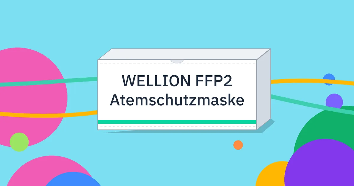 Symbolbild: Packung mit der Aufschrift WELLION FFP2 Atemschutzmaske (PZN 18001885) – Verfügbarkeit und Bezug in Apotheken in Frankfurt am Main