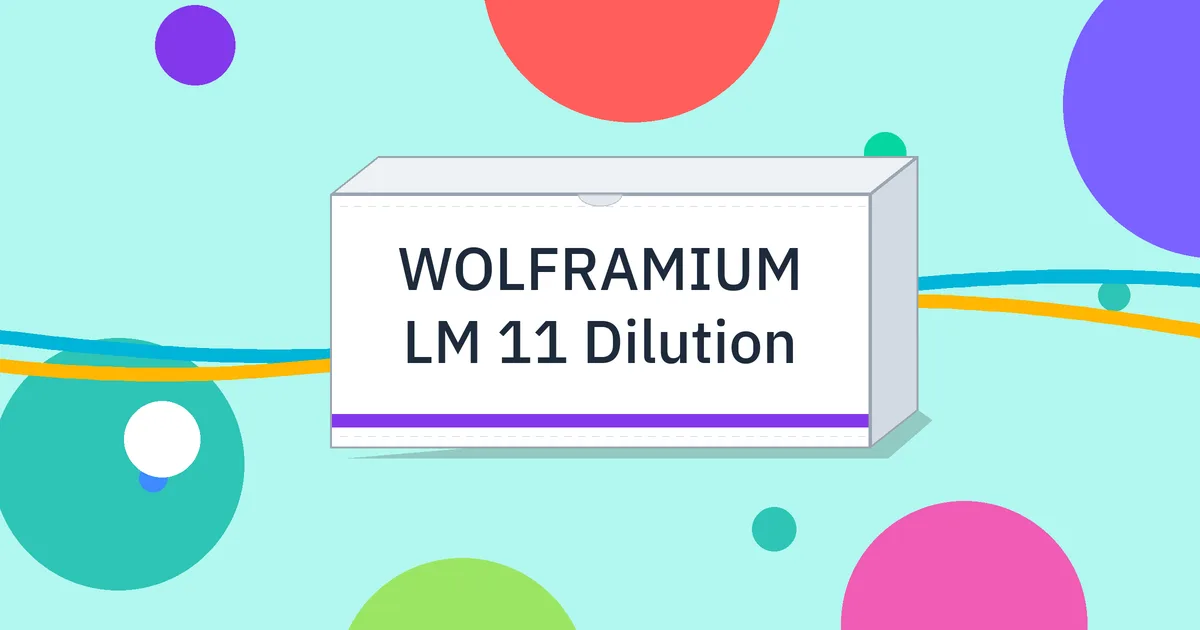Symbolbild: Packung mit der Aufschrift WOLFRAMIUM LM 11 Dilution (PZN 13280610) – Verfügbarkeit und Bezug in Apotheken in Frankfurt am Main