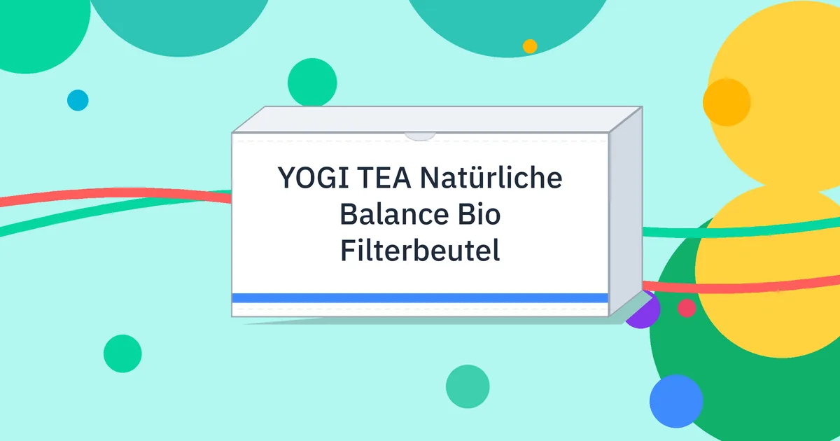 Symbolbild: Packung mit der Aufschrift YOGI TEA Natürliche Balance Bio Filterbeutel (PZN 15867472) – Verfügbarkeit und Bezug in Apotheken in Frankfurt am Main