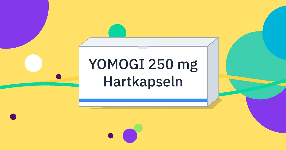 Symbolbild: Packung mit der Aufschrift YOMOGI 250 mg Hartkapseln (PZN 11885935) – Verfügbarkeit und Bezug in Apotheken in Frankfurt am Main