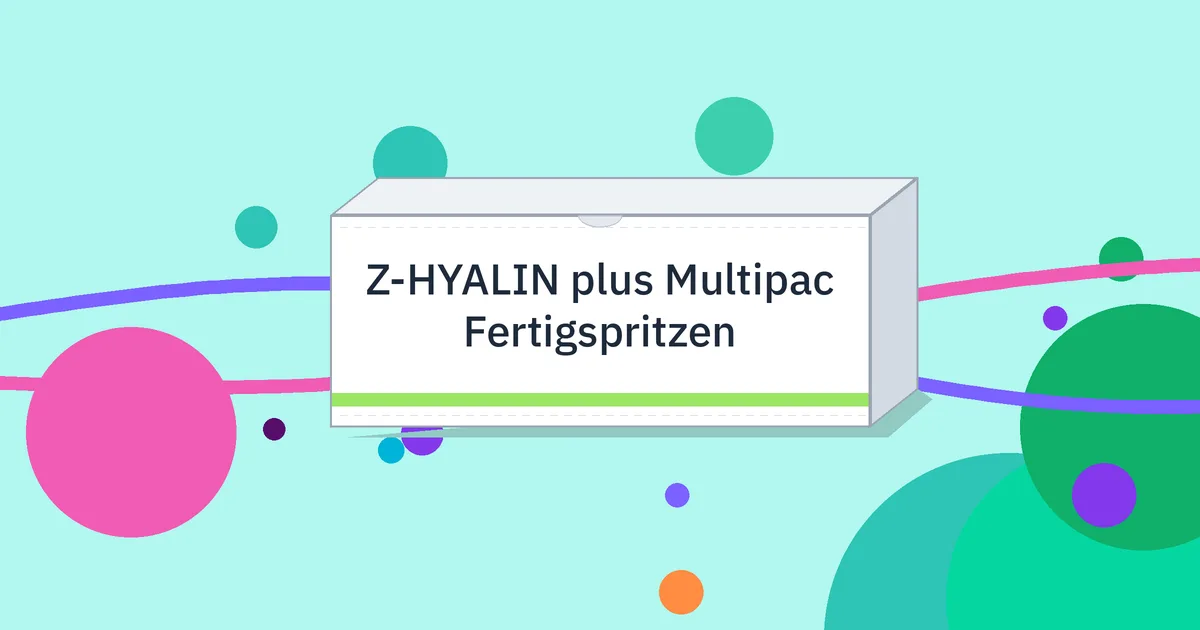 Symbolbild: Packung mit der Aufschrift Z-HYALIN plus Multipac Fertigspritzen (PZN 05505331) – Verfügbarkeit und Bezug in Apotheken in Frankfurt am Main