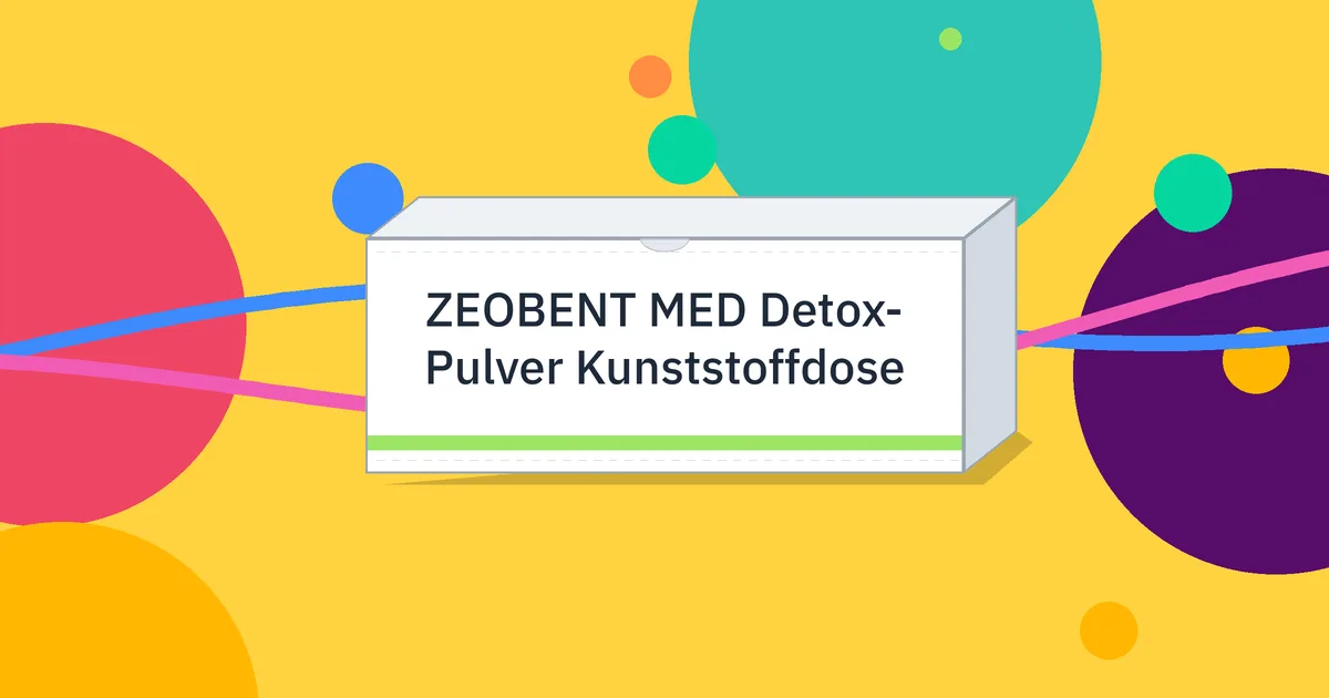 Symbolbild: Packung mit der Aufschrift ZEOBENT MED Detox-Pulver Kunststoffdose (PZN 19161177) – Verfügbarkeit und Bezug in Apotheken in Frankfurt am Main