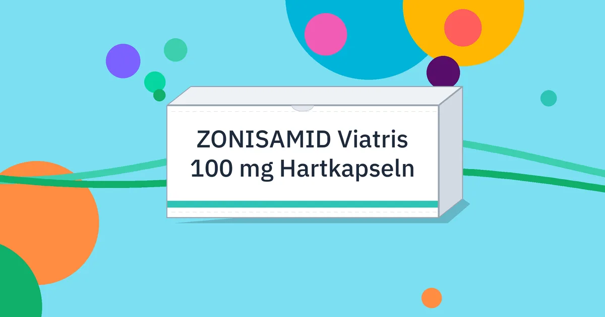 Symbolbild: Packung mit der Aufschrift ZONISAMID Viatris 100 mg Hartkapseln (PZN 20275590) – Verfügbarkeit und Bezug in Apotheken in Frankfurt am Main