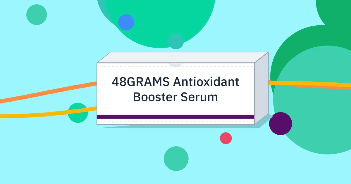 Symbolbild: Packung mit der Aufschrift 48GRAMS Antioxidant Booster Serum (PZN 18678263) – Verfügbarkeit und Bezug in Apotheken in Frankfurt am Main