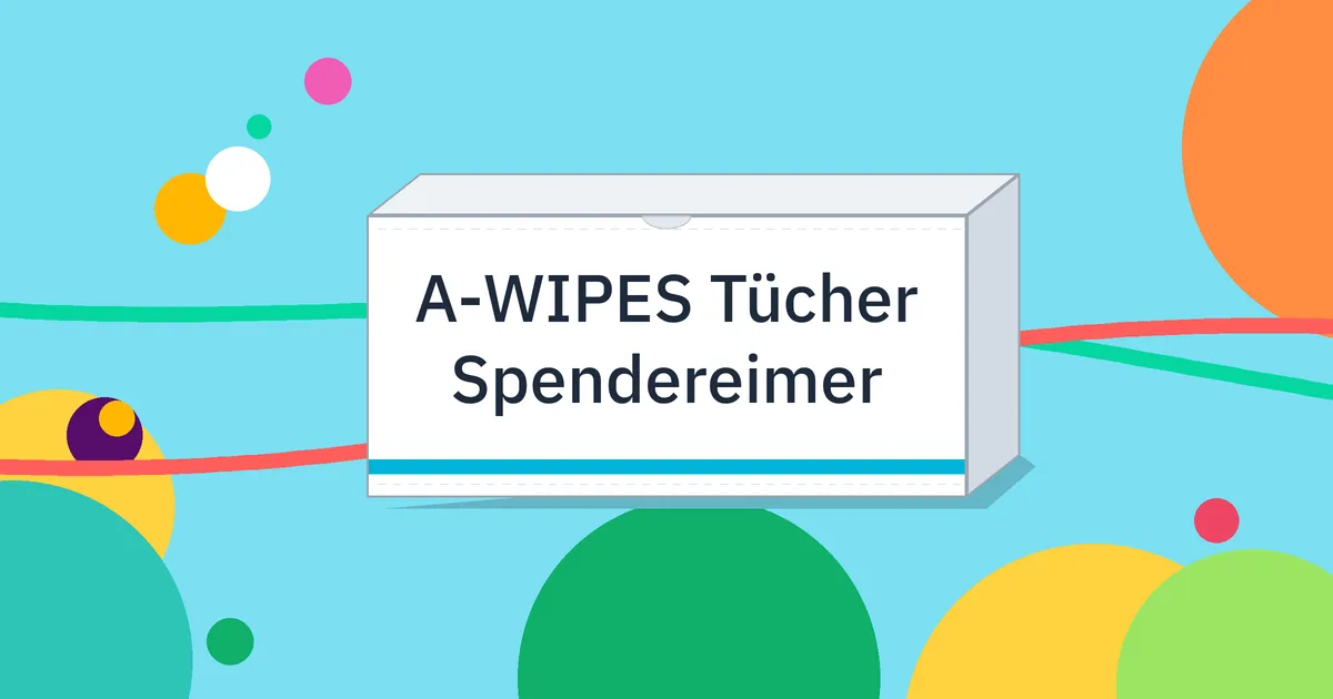 Symbolbild: Packung mit der Aufschrift A-WIPES Tücher Spendereimer (PZN 11368476) – Verfügbarkeit und Bezug in Apotheken in Frankfurt am Main
