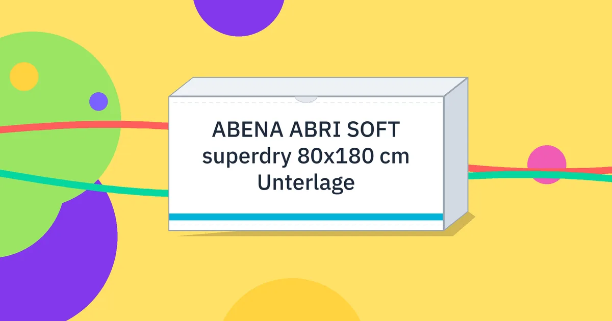 Symbolbild: Packung mit der Aufschrift ABENA ABRI SOFT superdry 80x180 cm Unterlage (PZN 18319073) – Verfügbarkeit und Bezug in Apotheken in Frankfurt am Main