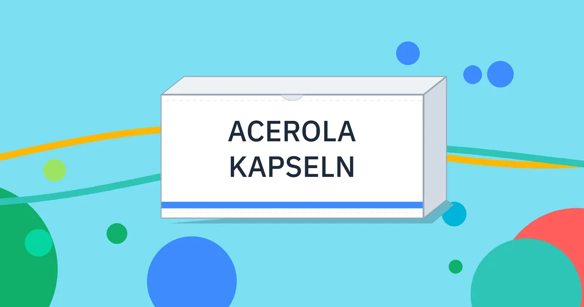 Symbolbild: Packung mit der Aufschrift ACEROLA KAPSELN (PZN 00254640) – Verfügbarkeit und Bezug in Apotheken in Frankfurt am Main