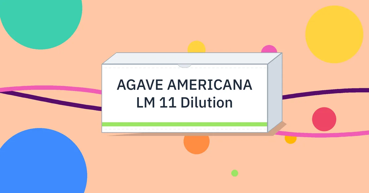 Symbolbild: Packung mit der Aufschrift AGAVE AMERICANA LM 11 Dilution (PZN 13304925) – Verfügbarkeit und Bezug in Apotheken in Frankfurt am Main