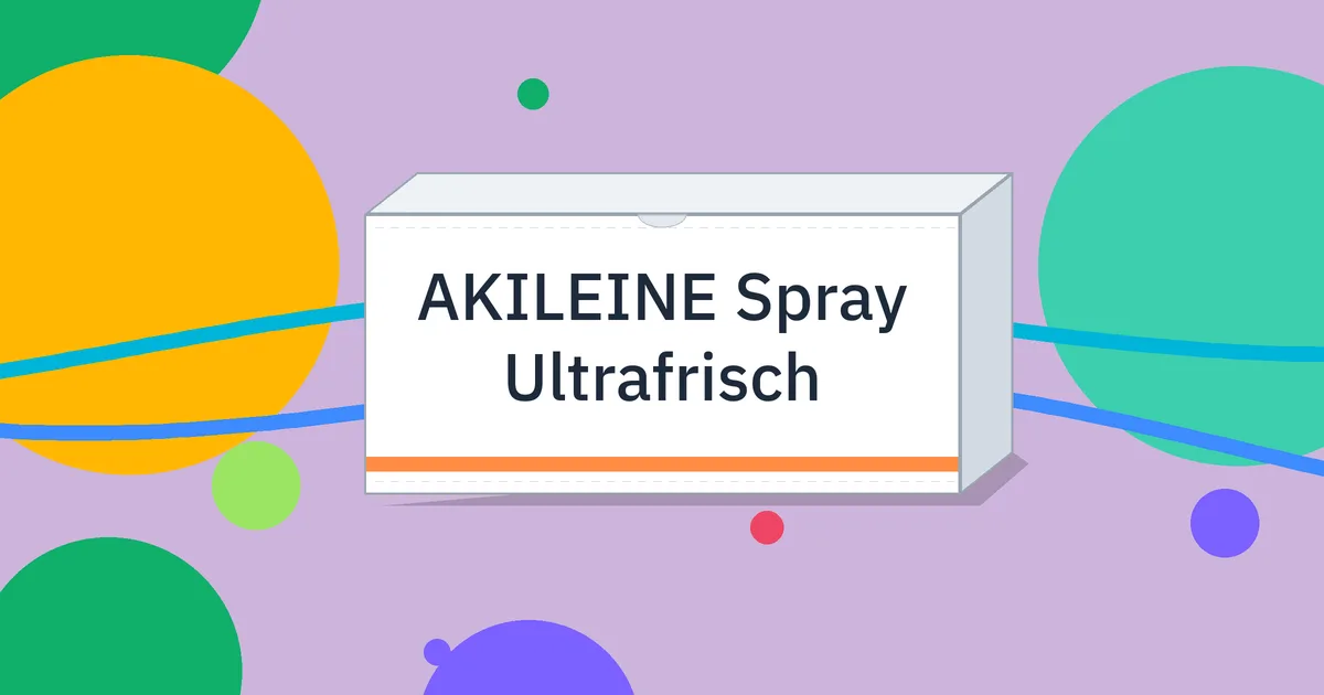 Symbolbild: Packung mit der Aufschrift AKILEINE Spray Ultrafrisch (PZN 02741574) – Verfügbarkeit und Bezug in Apotheken in Frankfurt am Main