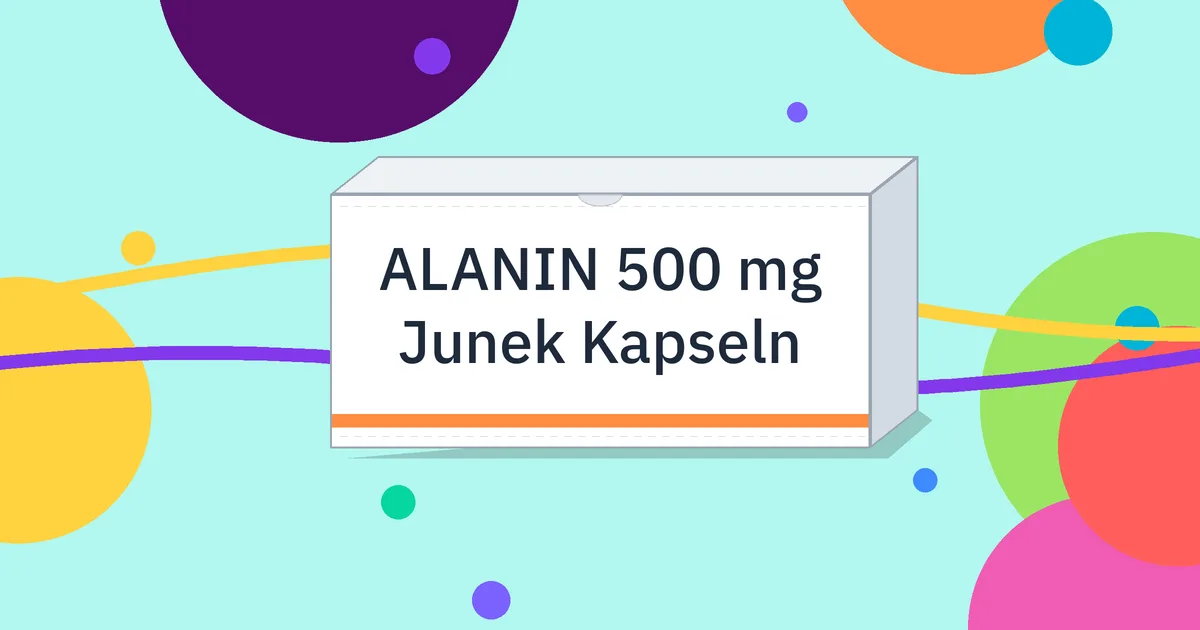 Symbolbild: Packung mit der Aufschrift ALANIN 500 mg Junek Kapseln (PZN 00132032) – Verfügbarkeit und Bezug in Apotheken in Frankfurt am Main