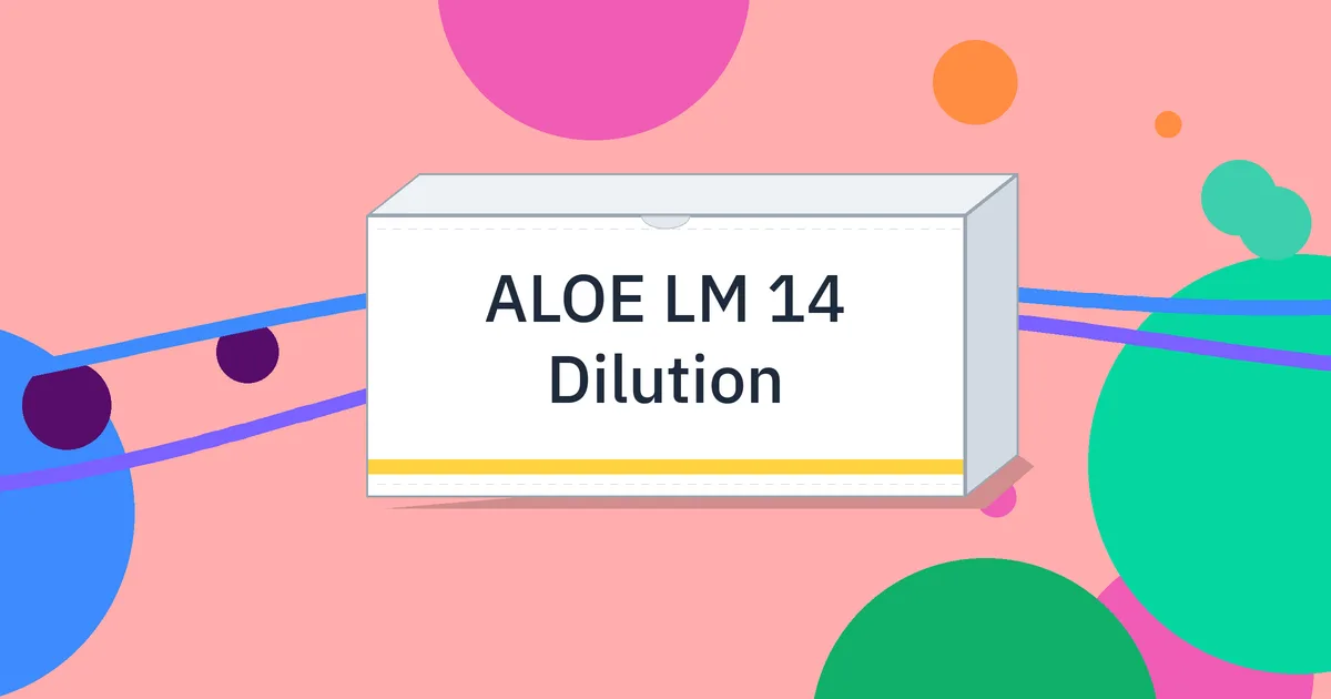 Symbolbild: Packung mit der Aufschrift ALOE LM 14 Dilution (PZN 12757530) – Verfügbarkeit und Bezug in Apotheken in Frankfurt am Main