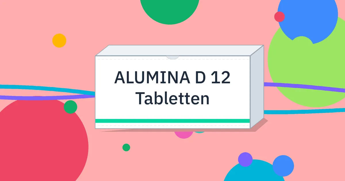 Symbolbild: Packung mit der Aufschrift ALUMINA D 12 Tabletten (PZN 02624851) – Verfügbarkeit und Bezug in Apotheken in Frankfurt am Main