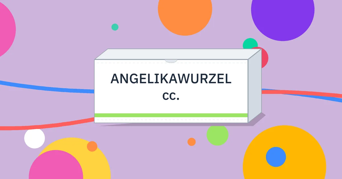 Symbolbild: Packung mit der Aufschrift ANGELIKAWURZEL cc. (PZN 08465388) – Verfügbarkeit und Bezug in Apotheken in Frankfurt am Main