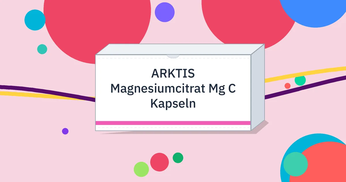 Symbolbild: Packung mit der Aufschrift ARKTIS Magnesiumcitrat Mg C Kapseln (PZN 14281008) – Verfügbarkeit und Bezug in Apotheken in Frankfurt am Main