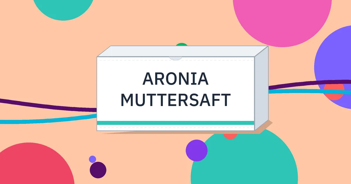 Symbolbild: Packung mit der Aufschrift ARONIA MUTTERSAFT (PZN 10272627) – Verfügbarkeit und Bezug in Apotheken in Frankfurt am Main