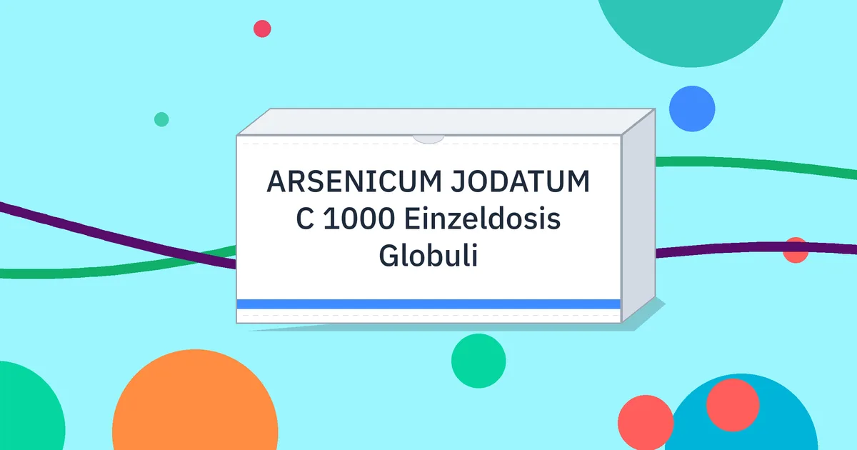 Symbolbild: Packung mit der Aufschrift ARSENICUM JODATUM C 1000 Einzeldosis Globuli (PZN 03032992) – Verfügbarkeit und Bezug in Apotheken in Frankfurt am Main