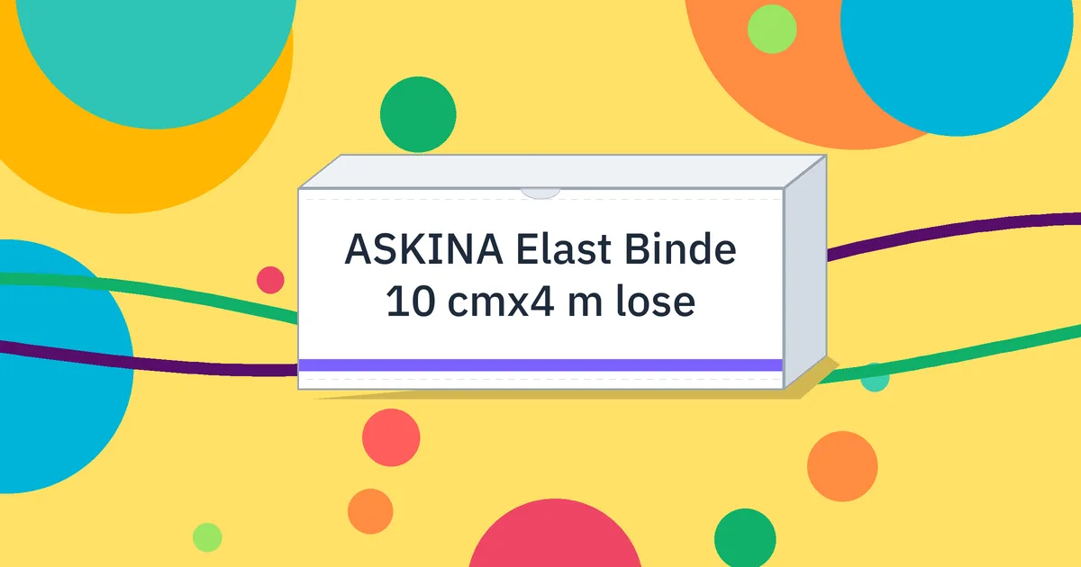 Symbolbild: Packung mit der Aufschrift ASKINA Elast Binde 10 cmx4 m lose (PZN 12735184) – Verfügbarkeit und Bezug in Apotheken in Frankfurt am Main