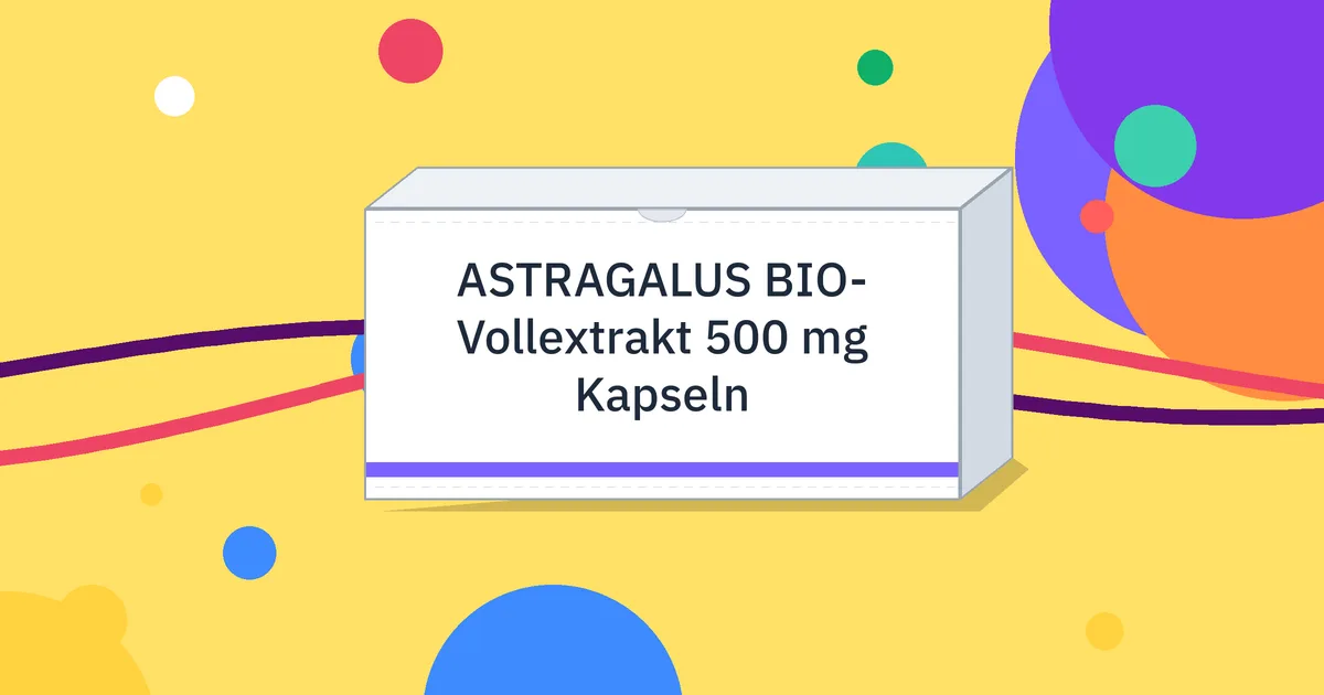 Symbolbild: Packung mit der Aufschrift ASTRAGALUS BIO-Vollextrakt 500 mg Kapseln (PZN 15266206) – Verfügbarkeit und Bezug in Apotheken in Frankfurt am Main