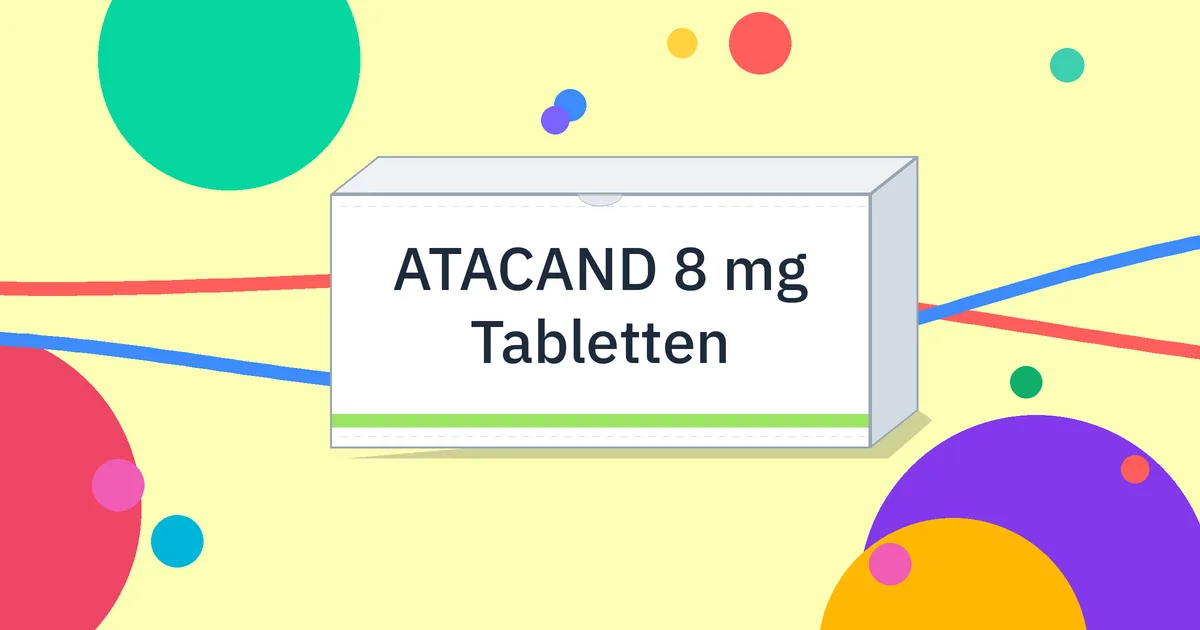 Symbolbild: Packung mit der Aufschrift ATACAND 8 mg Tabletten (PZN 08736746) – Verfügbarkeit und Bezug in Apotheken in Frankfurt am Main