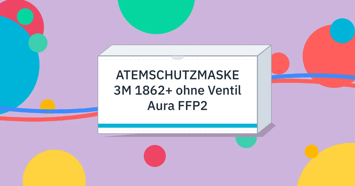 Symbolbild: Packung mit der Aufschrift ATEMSCHUTZMASKE 3M 1862+ ohne Ventil Aura FFP2 (PZN 09328096) – Verfügbarkeit und Bezug in Apotheken in Frankfurt am Main